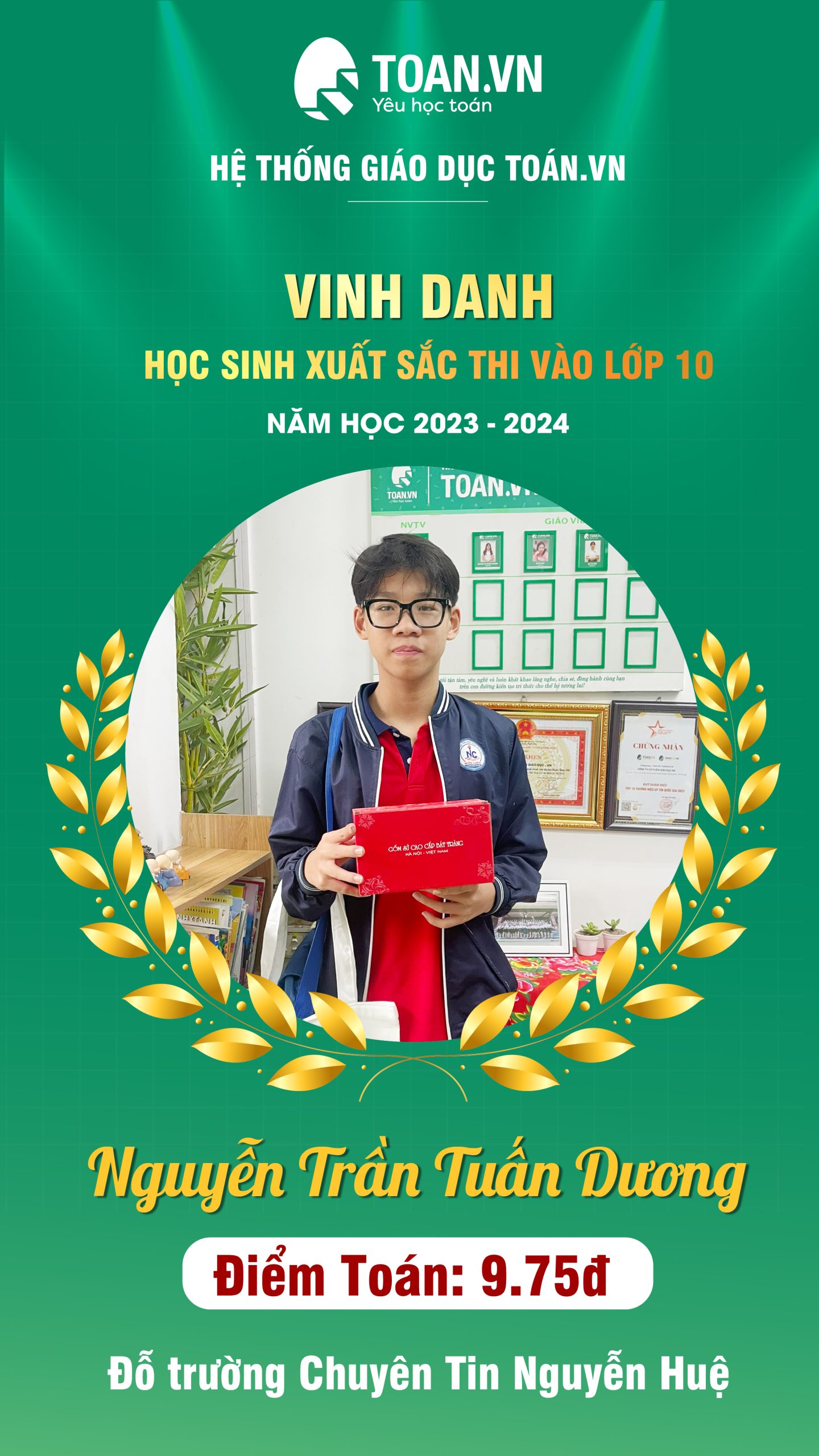 HỌC TỐT TOÁN 9, ÔN THI VÀO 10 THEO CHƯƠNG TRÌNH MỚI - TOAN.VN