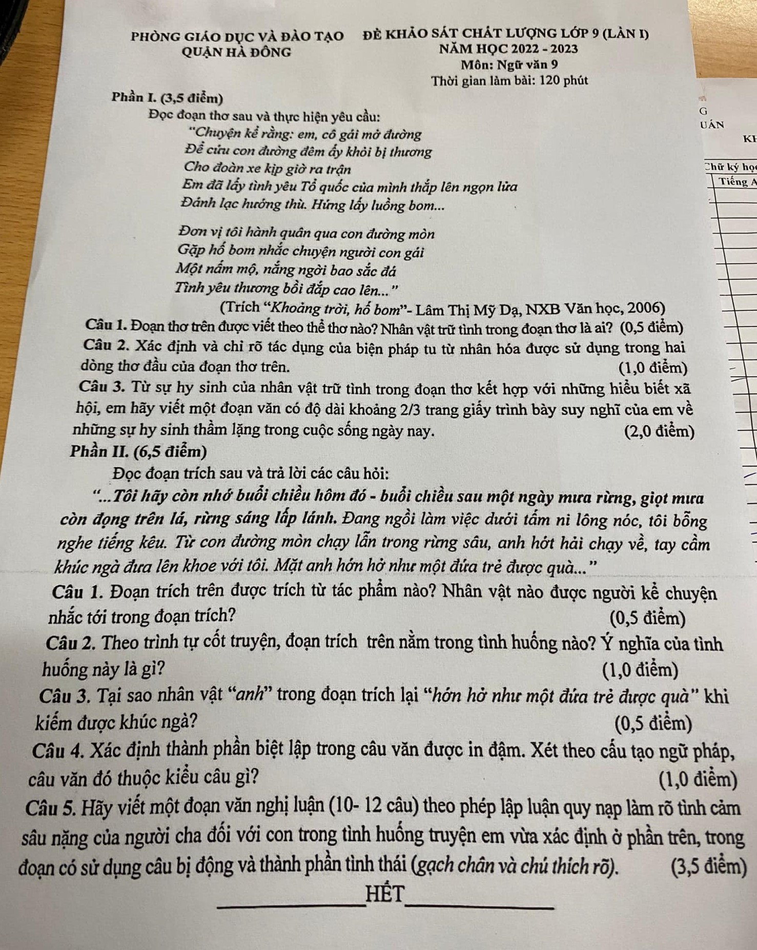 Tổng hợp các đề luyện thi vào lớp 10 môn Văn - TOAN.VN